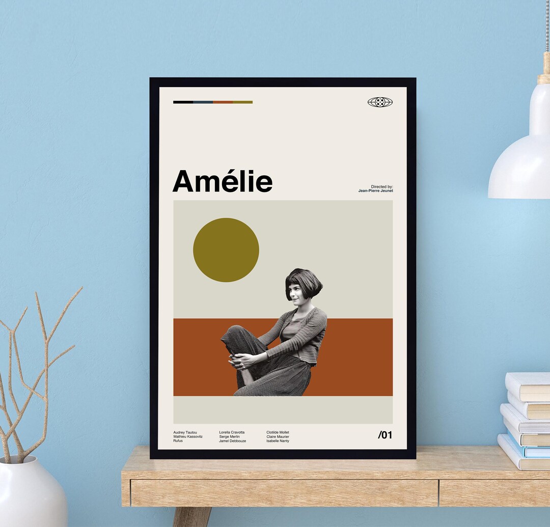 Amelie Movie Poster, Amélie Poster, Minimalist Art, Midcentury Art ...