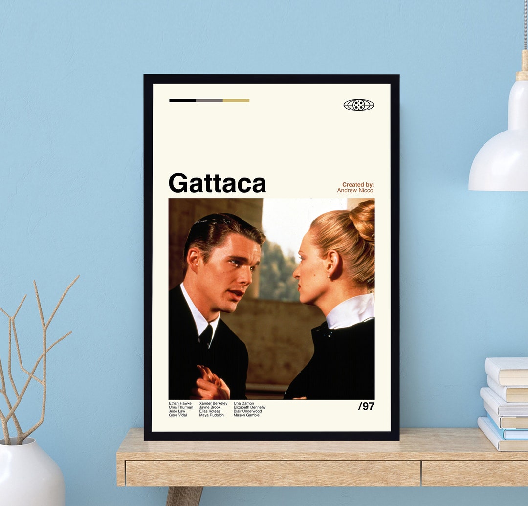 Gattaca Movie Poster, Andrew Niccol, Retro Movie Poster, Modern Poster, Retro Poster, Minimalist ...
