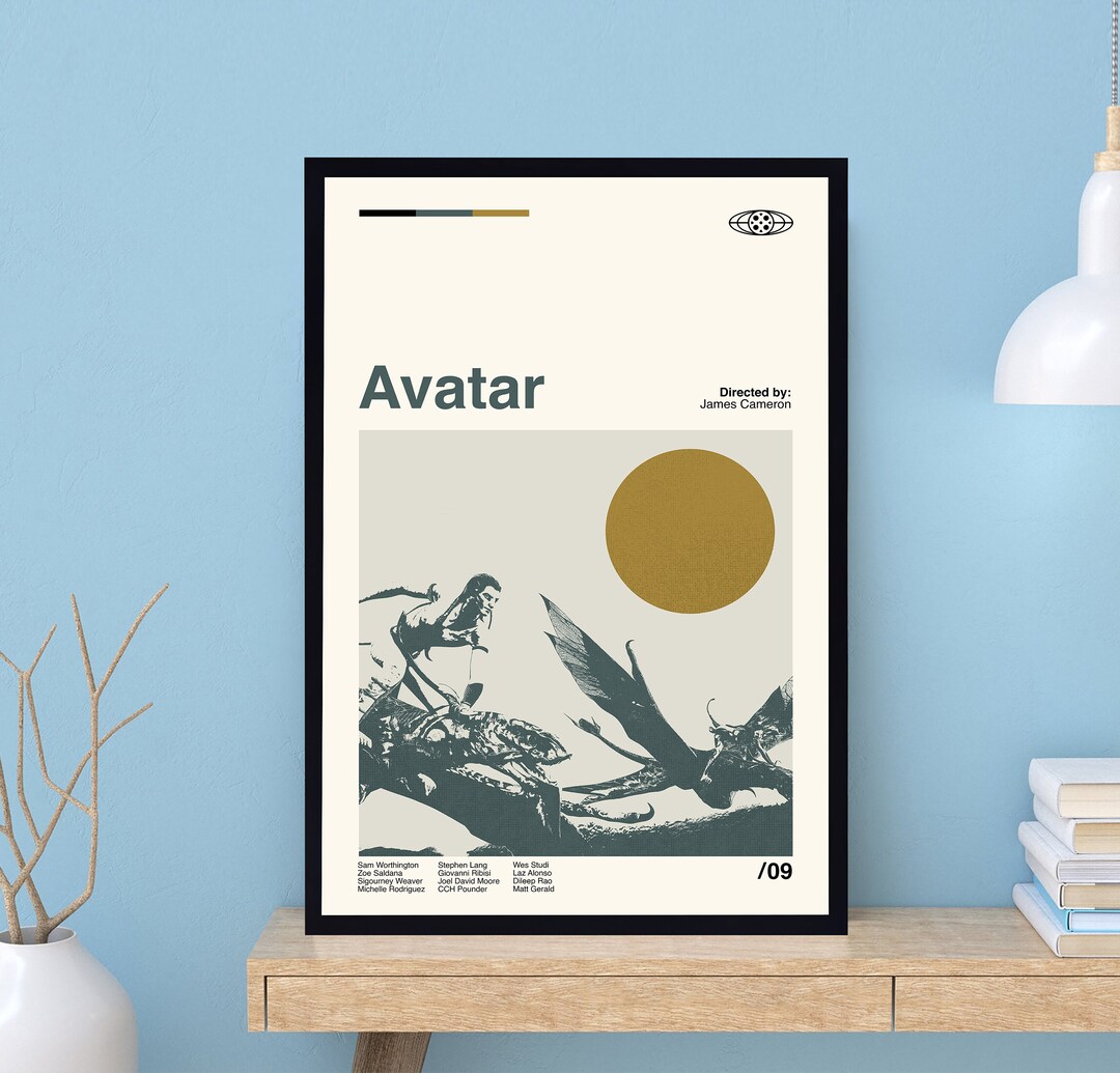 Avatar Movie Poster, James Cameron, Retro Movie Poster, Minimalist Art ...