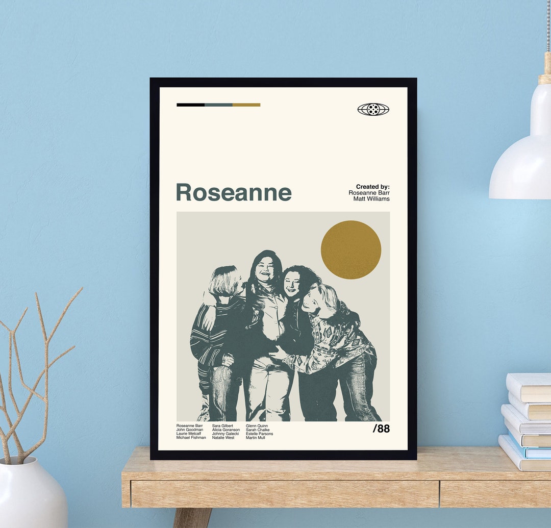 Roseanne Tv Series Poster, Matt Williams, Abstract Poster, Retro Poster ...