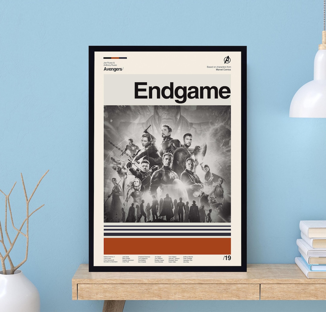 Endgame Avengers Poster, Avengers Print, Minimalist Art, Midcentury Art ...