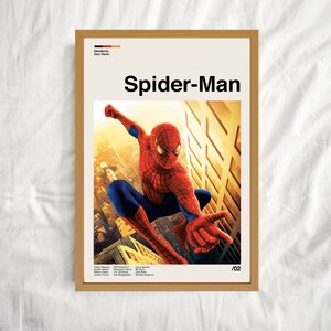 Spider Man Poster, Spider Man Print, Sam Raimi, Movie Poster, Vintage ...