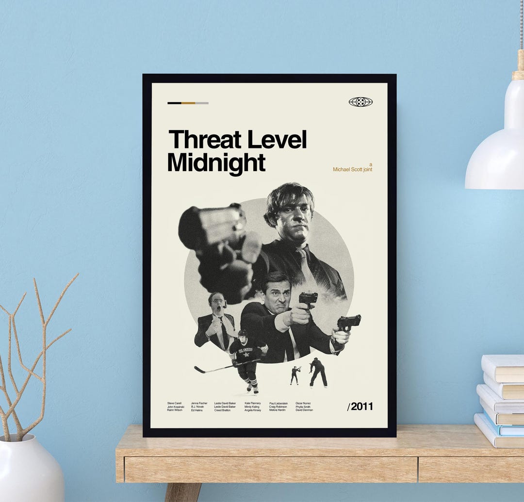 Threat Level Midnight Poster, the Office Tv Series, Retro Poster ...