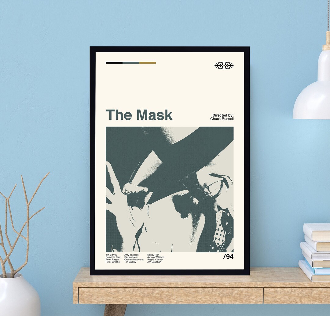 The Mask Movie Poster, the Mask Poster, Chuck Russell, Retro Movie ...