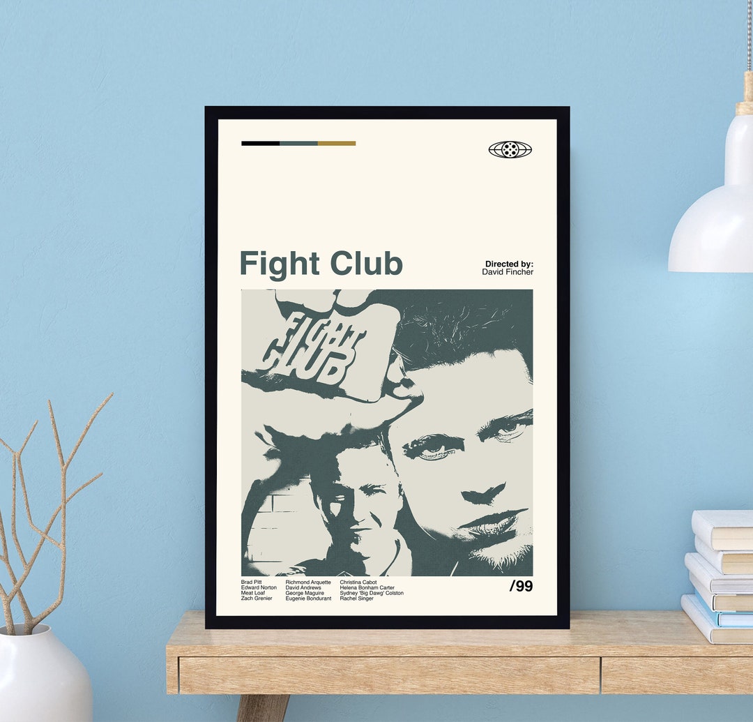 Fight Club Movie Poster, David Fincher, Retro Movie Poster, Minimalist ...