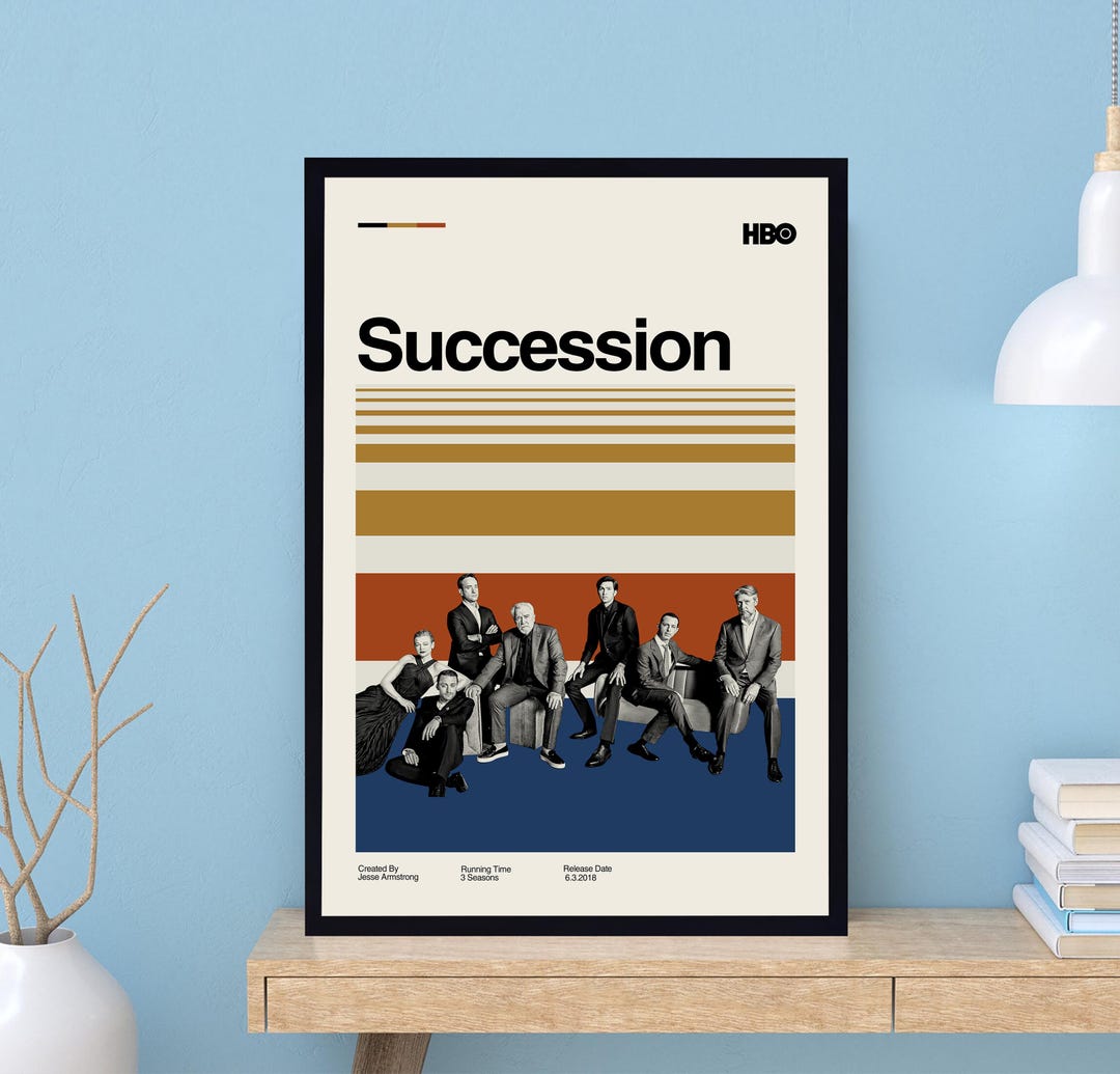 Succession TV Series Poster, Succession Poster, Retro Movie Poster ...