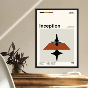 Inpired Inception Movie Print, Movie Poster, Minimalist Art, Vintage ...