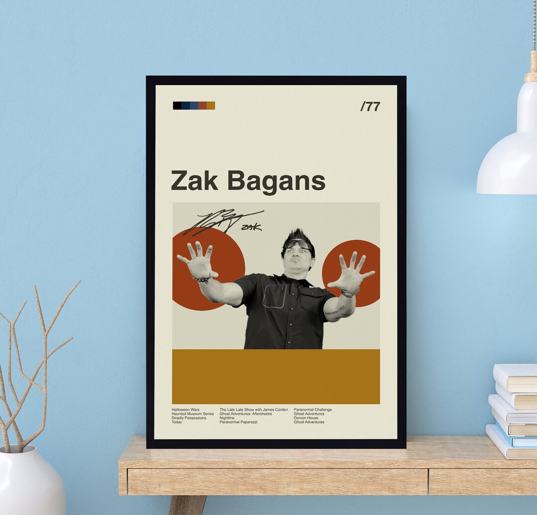 Vintage Zak Bagans Poster, Mid Century Art, Minimalist Art, Retro ...