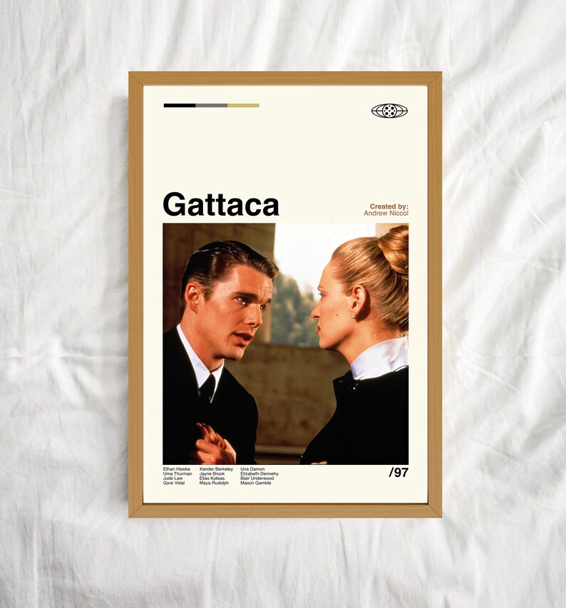 Gattaca Movie Poster, Andrew Niccol, Retro Movie Poster, Modern Poster ...