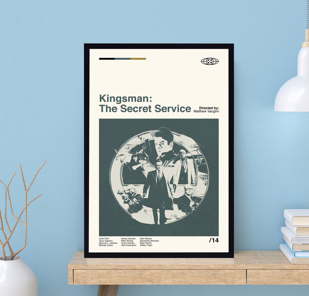 Kingsman the Secret Service Poster, Matthew Vaughn, Retro Movie Poster ...