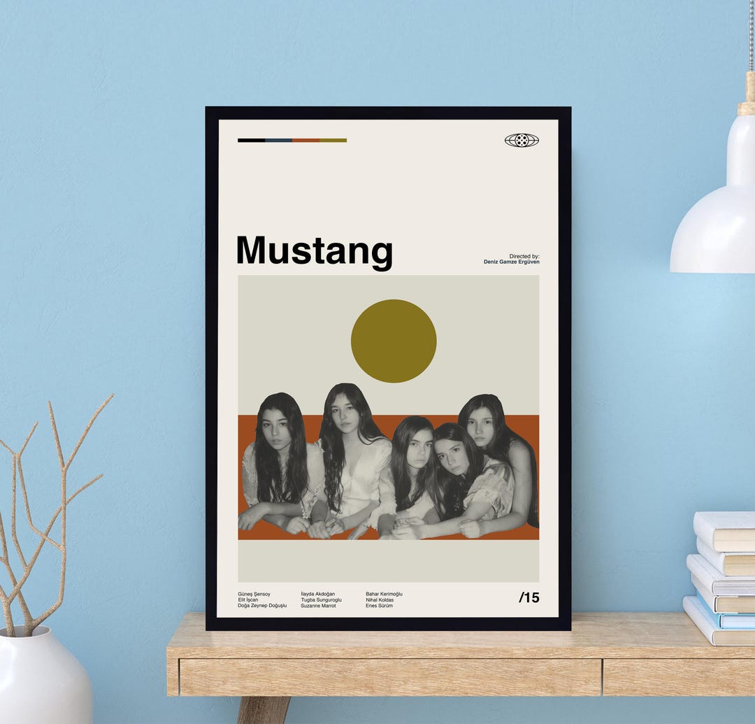 Mustang Poster, Mustang Print, Deniz Gamze Ergüven, Retro Movie Poster ...