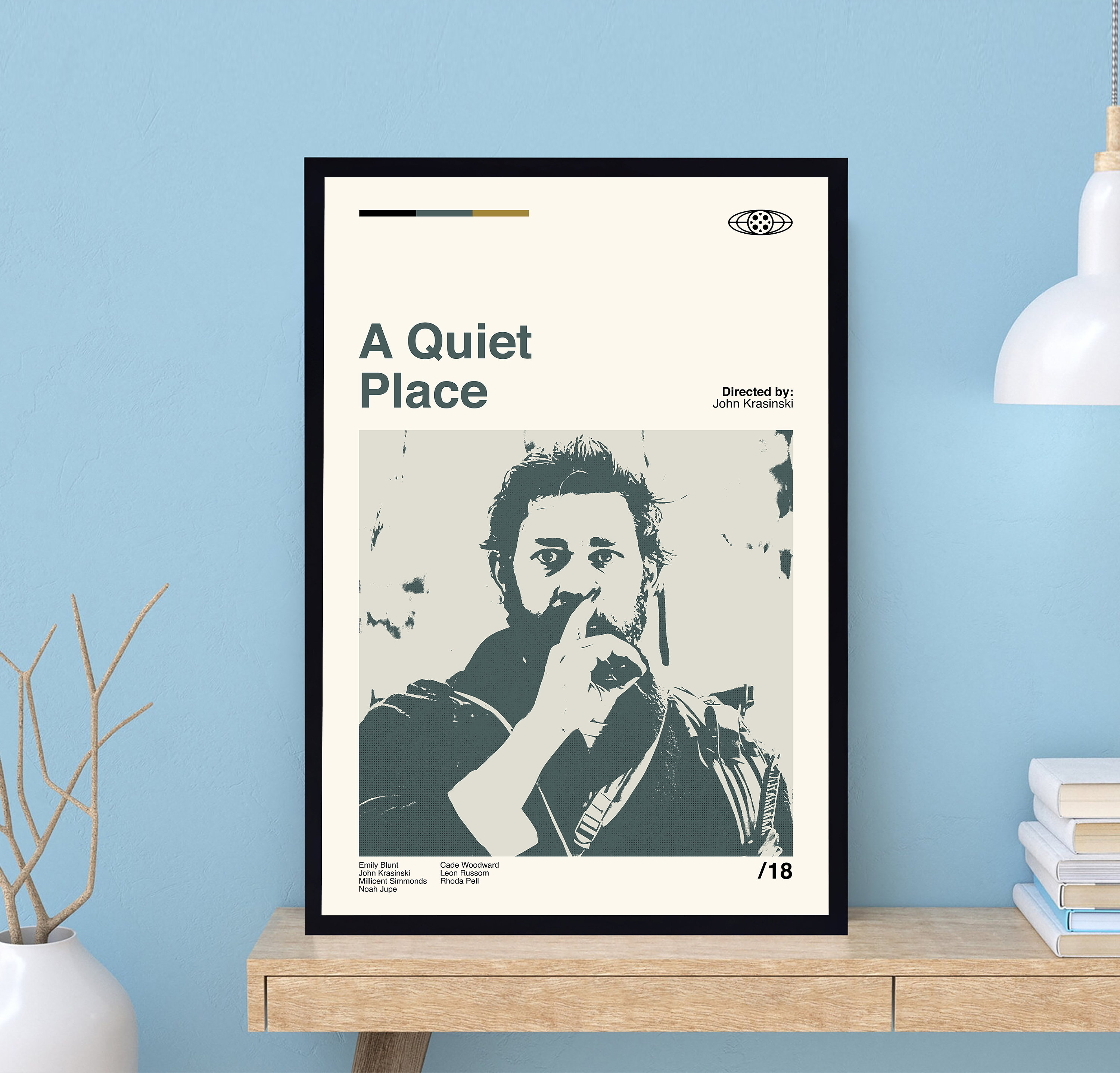 A Quiet Place Poster, John Krasinski, Minimalist Movie Poster, Vintage ...
