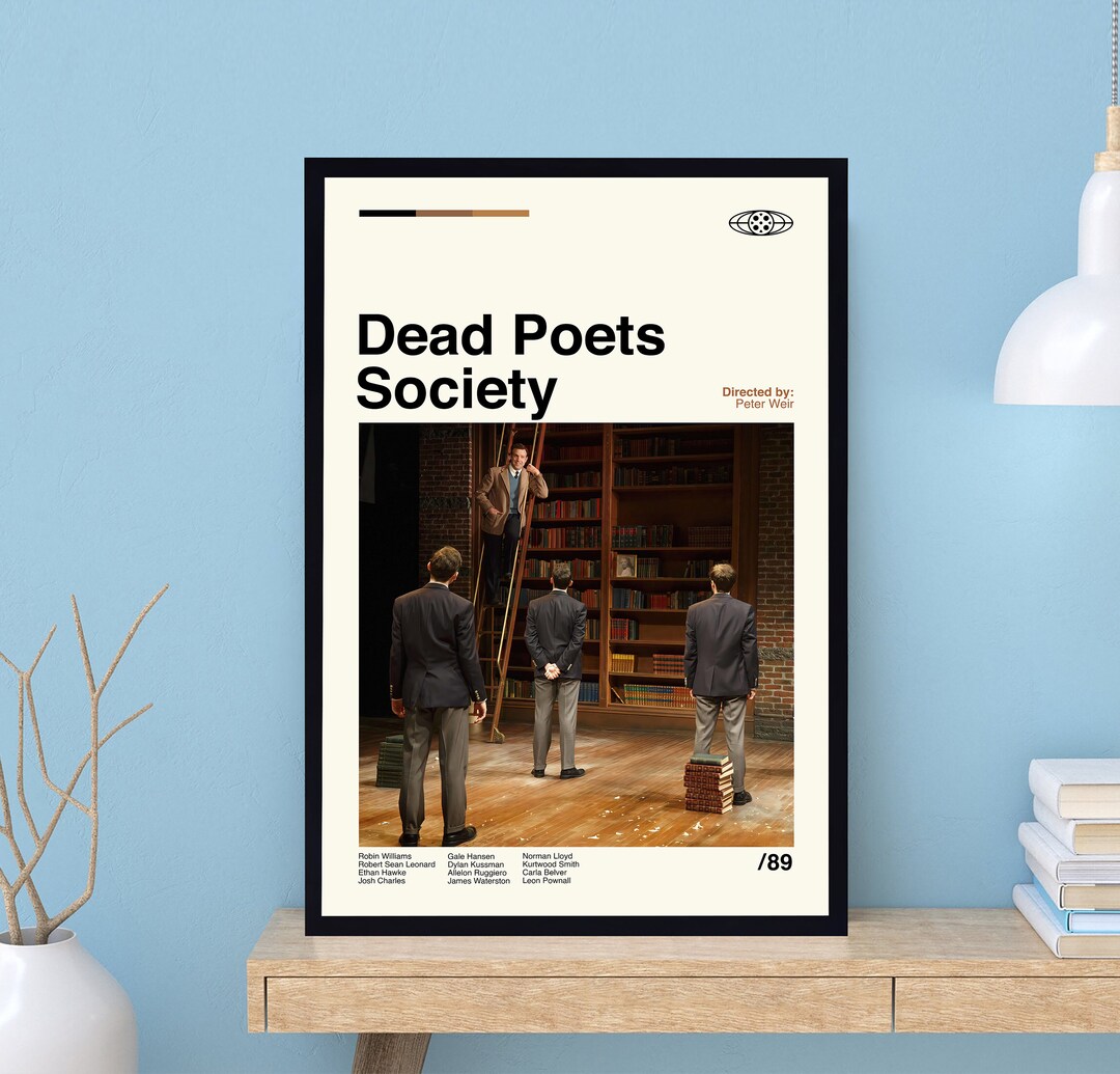 Dead Poets Society Poster, Peter Weir, Midcentury Art, Minimalist Art ...