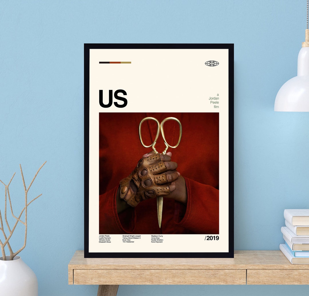 Us Movie Poster, Us Poster, Jordan Peele, Retro Print, Movie Poster ...