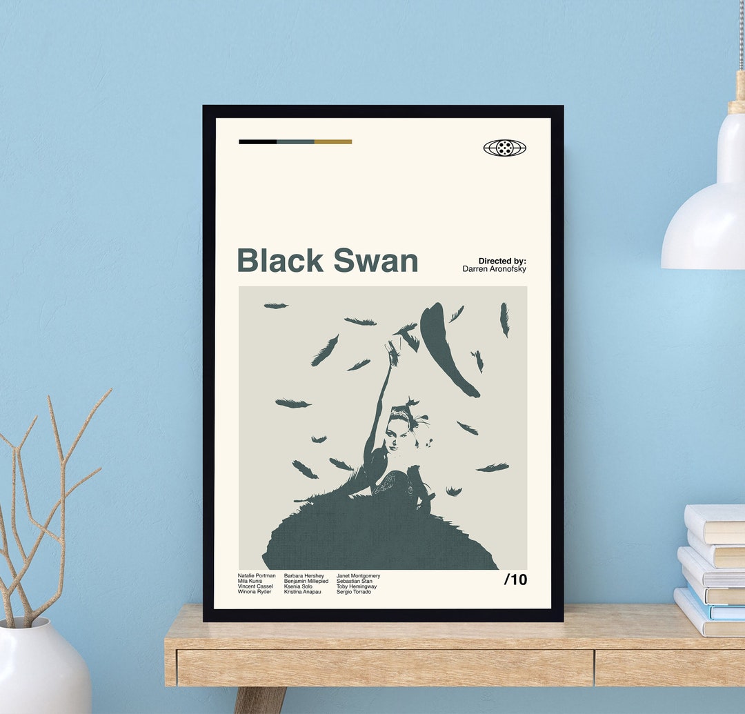 Black Swan Poster, Black Swan Movie, Darren Aronofsky, Retro Movie Poster, Minimalist Art ...