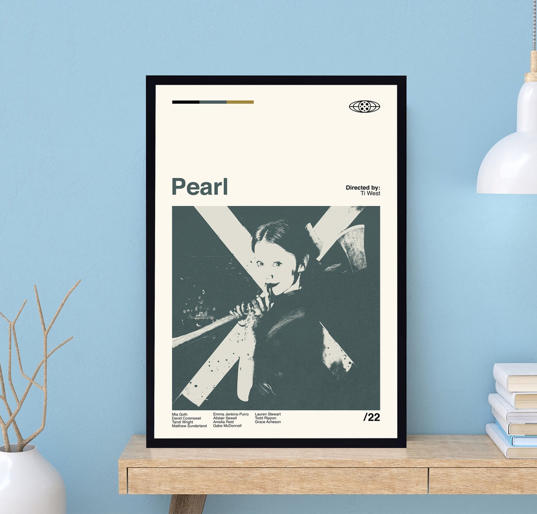 Pearl Movie Poster, Pearl Poster, Ti West, Abstract Poster, Retro ...