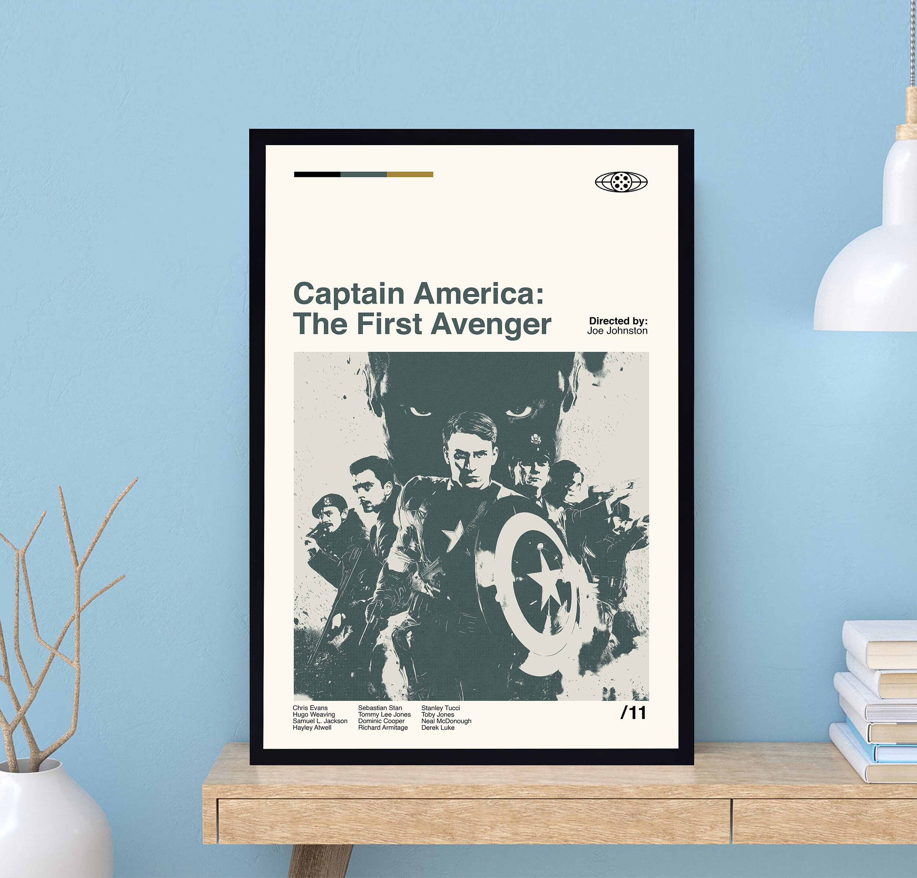 Captain America the First Avenger Poster, Captain America Movie, Retro ...