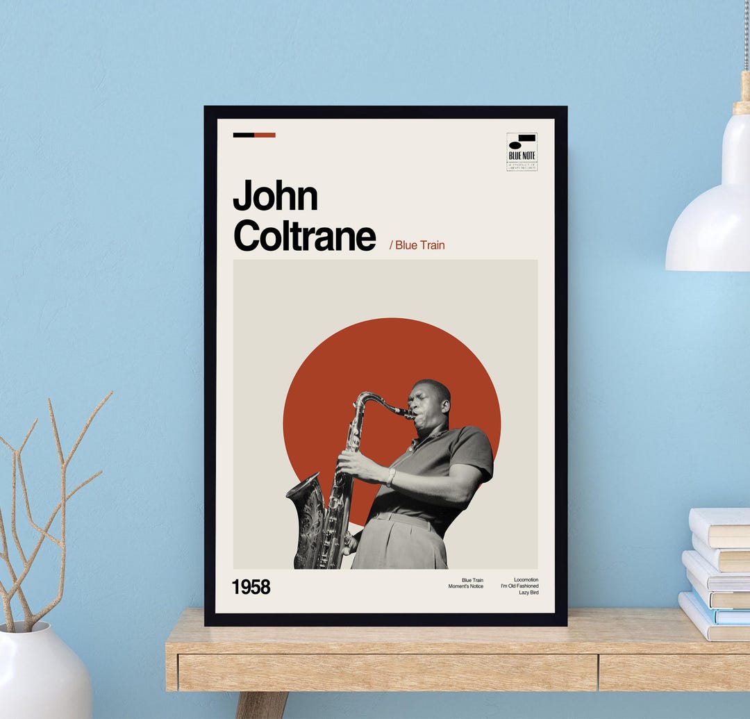 John Coltrane Blue Train Poster, Blue Train Album Poster, John Coltrane ...
