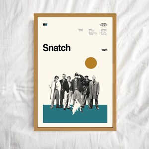 Snatch Movie Poster, Snatch Poster, Guy Ritchie, Midcentury Art, Retro ...