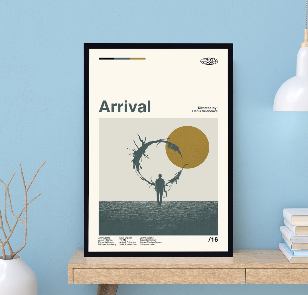 Arrival Movie Poster, Denis Villeneuve, Minimalist Movie Poster, Retro ...