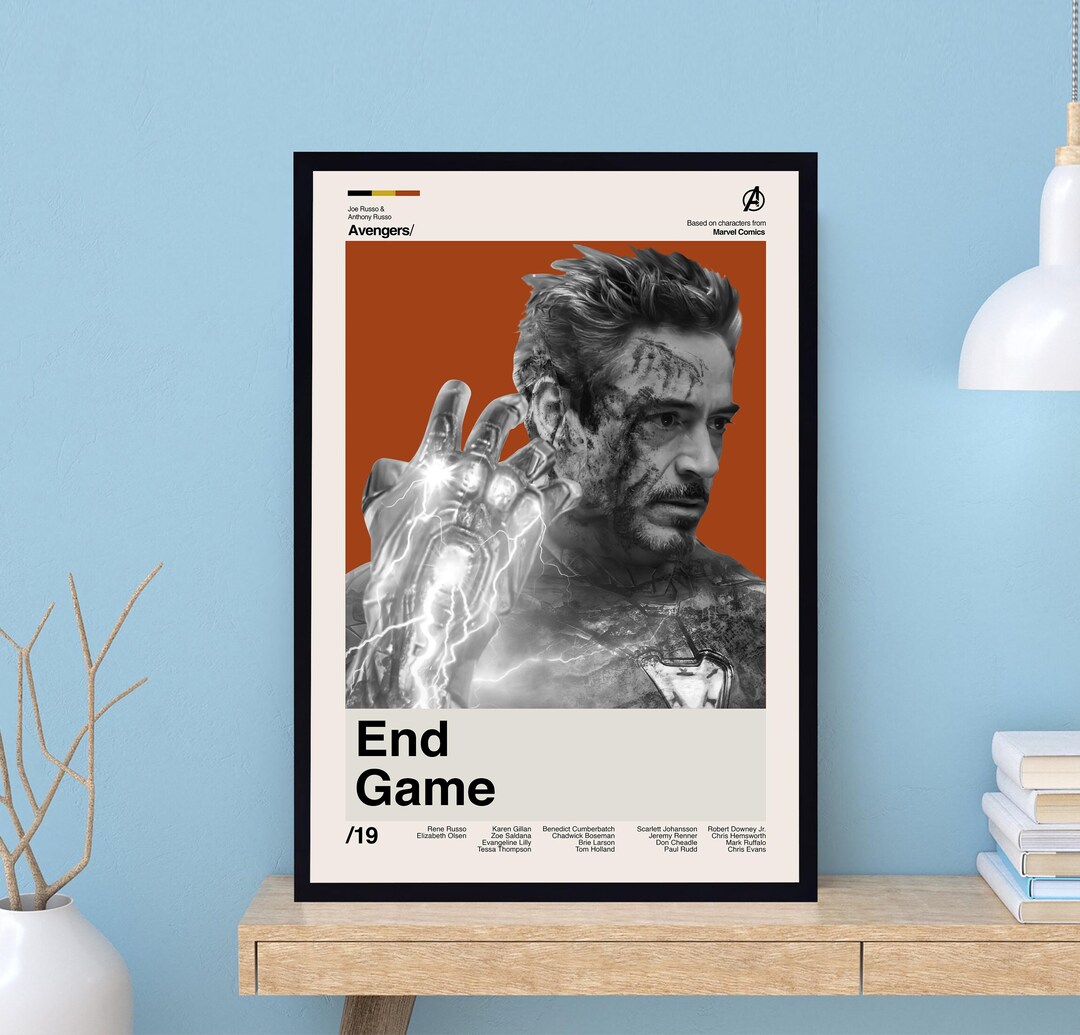 Endgame Avengers Poster, Avengers Print, Minimalist Art, Midcentury Art ...