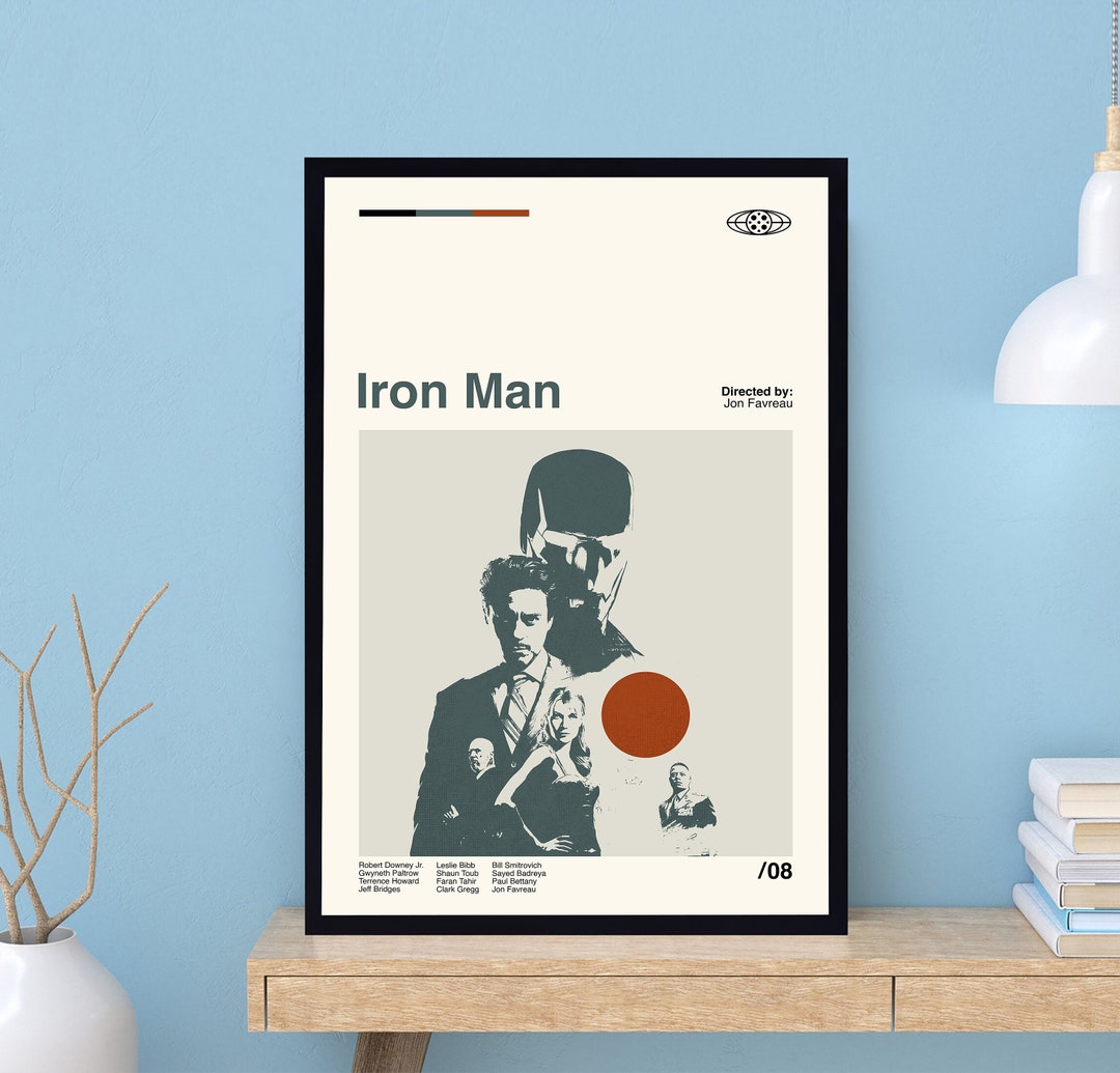 Iron Man Movie Poster, Jon Favreau, Vintage Poster, Retro Movie Poster ...