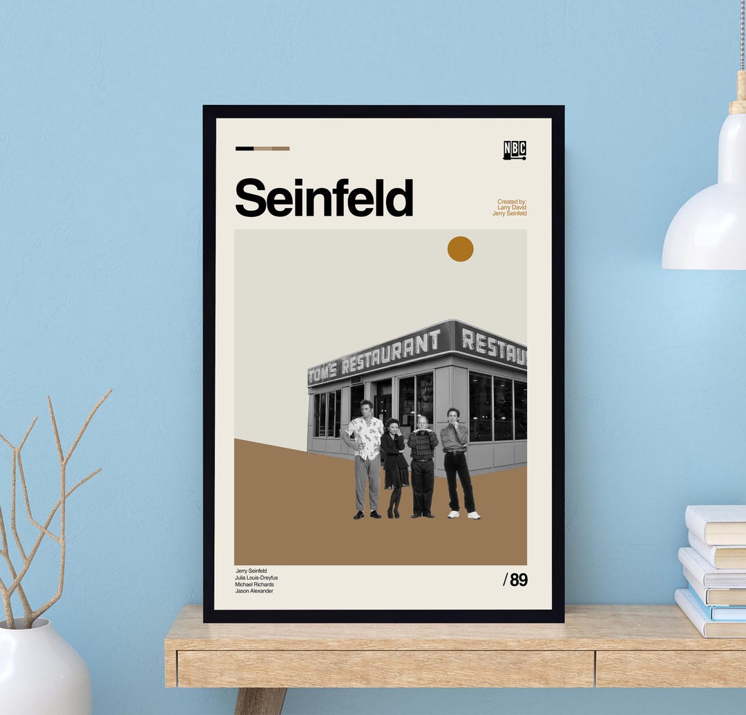 Seinfeld Tv Series Poster, Seinfeld Poster, Seinfeld Print, Midcentury ...