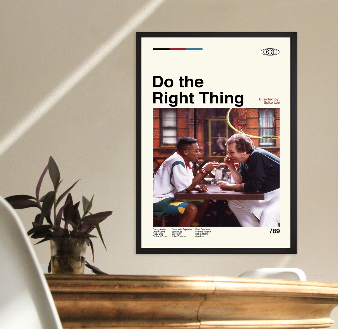 Do the Right Thing Poster, Spike Lee, Movie Poster, Minimalist Art ...