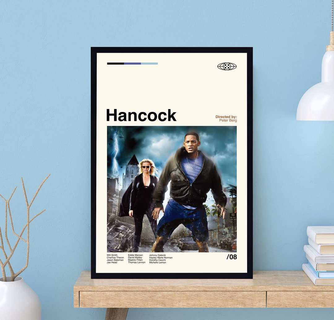 Hancock Poster, Hancock Movie Poster, Peter Berg, Midcentury Art ...