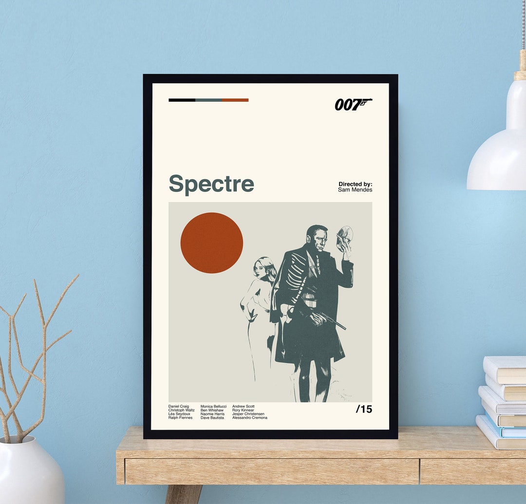 Spectre Movie Poster, Sam Mendes, Retro Movie Poster, Minimalist Art ...