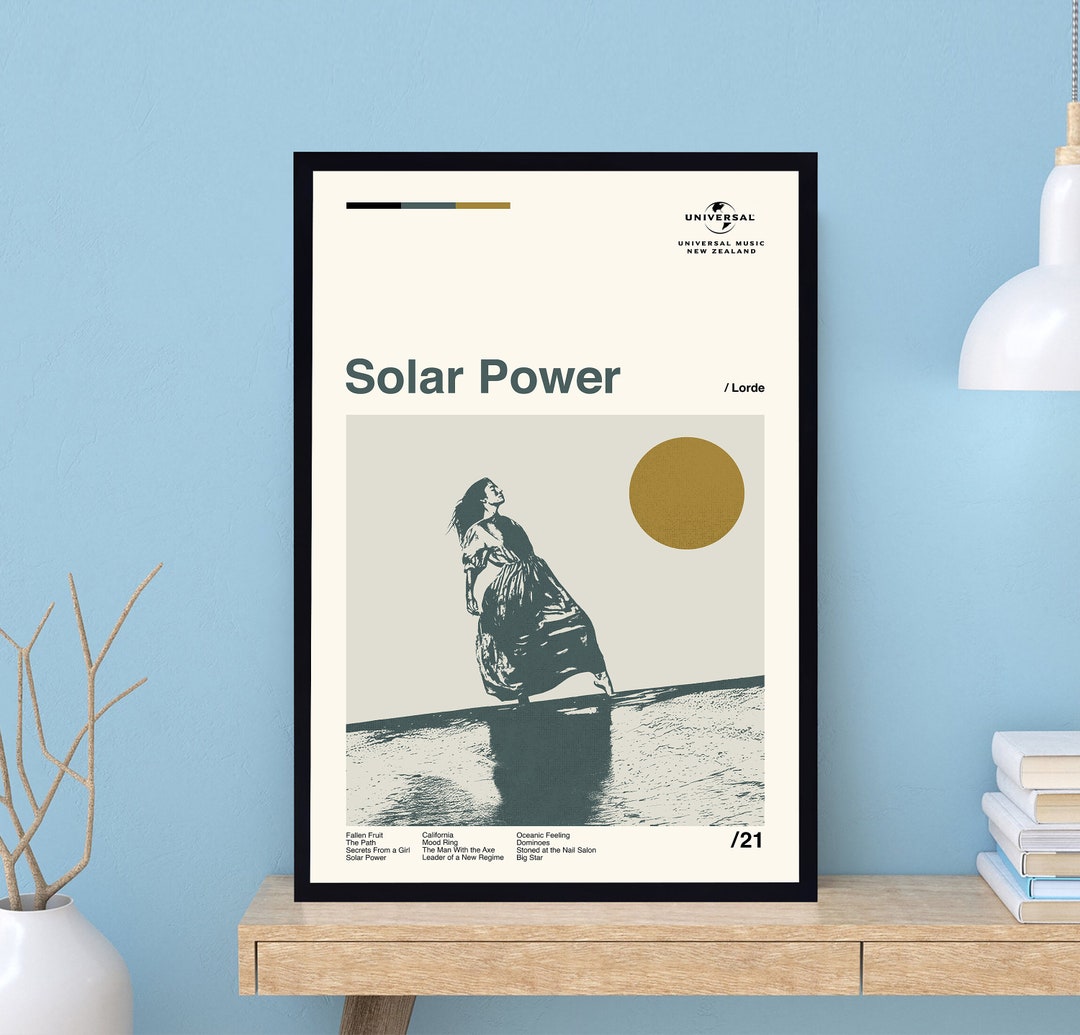 Lorde Poster Print, Solar Power Poster, Solar Power Music, Music Poster, Album Cover Poster ...