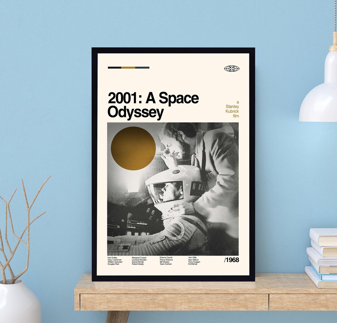 2001 A Space Odyssey Movie Poster, Stanley Kubrick, Movie Poster, Mid Century Poster, Modern ...