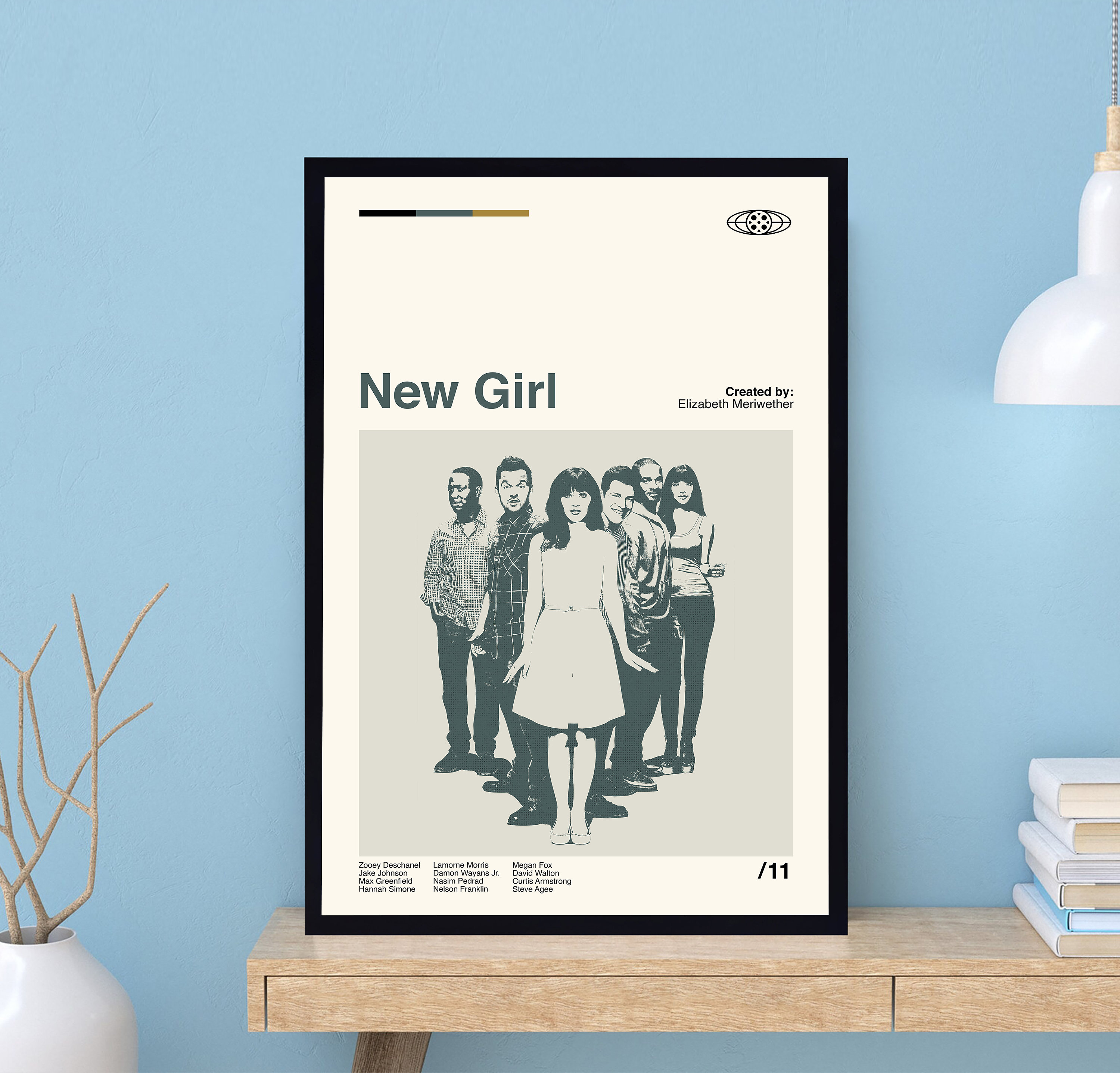 New Girl Poster, Elizabeth Meriwether, New Girl TV Series, Retro Movie ...