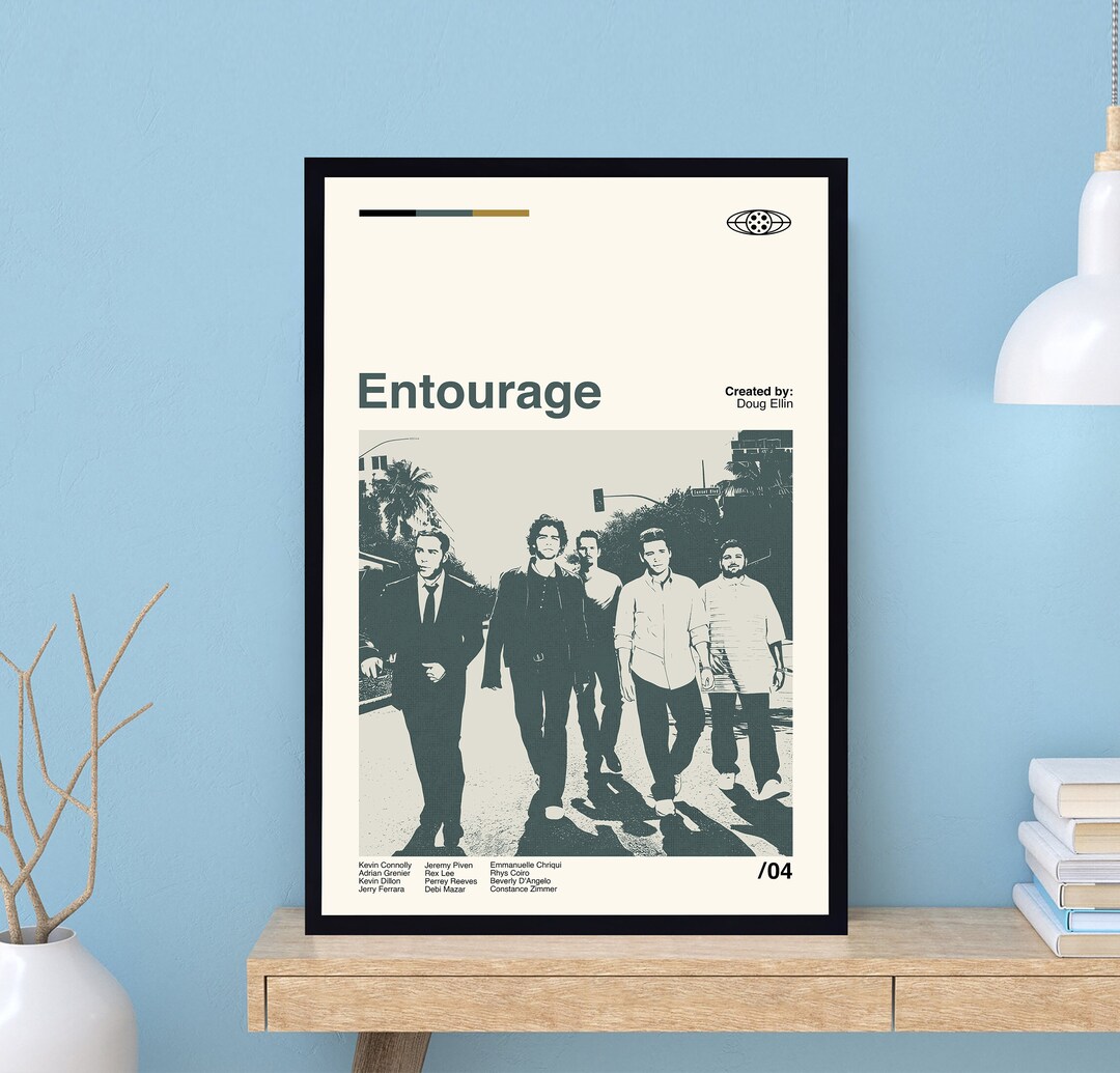 Entourage Poster, Entourage Movie Poster, Retro Movie Poster, Abstract ...