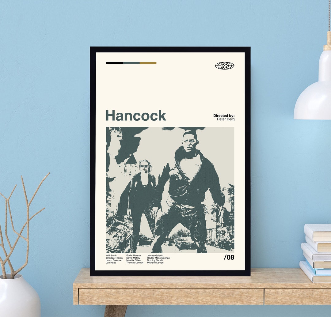 Hancock Movie Poster, Peter Berg, Vintage Poster, Wall Art Print ...