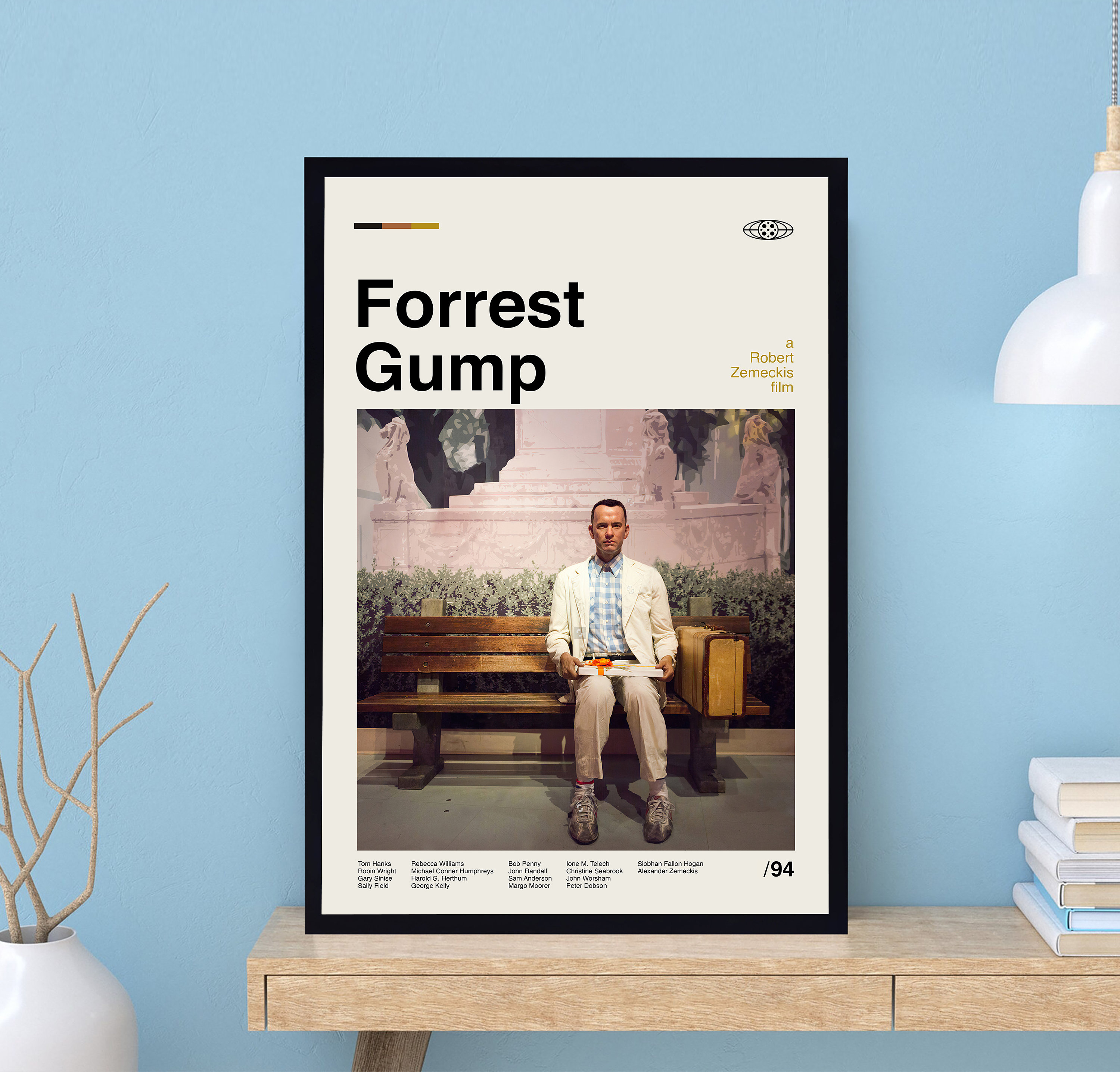 Forrest Gump Poster, Forrest Gump Print, Robert Zemeckis, Retro Movie ...
