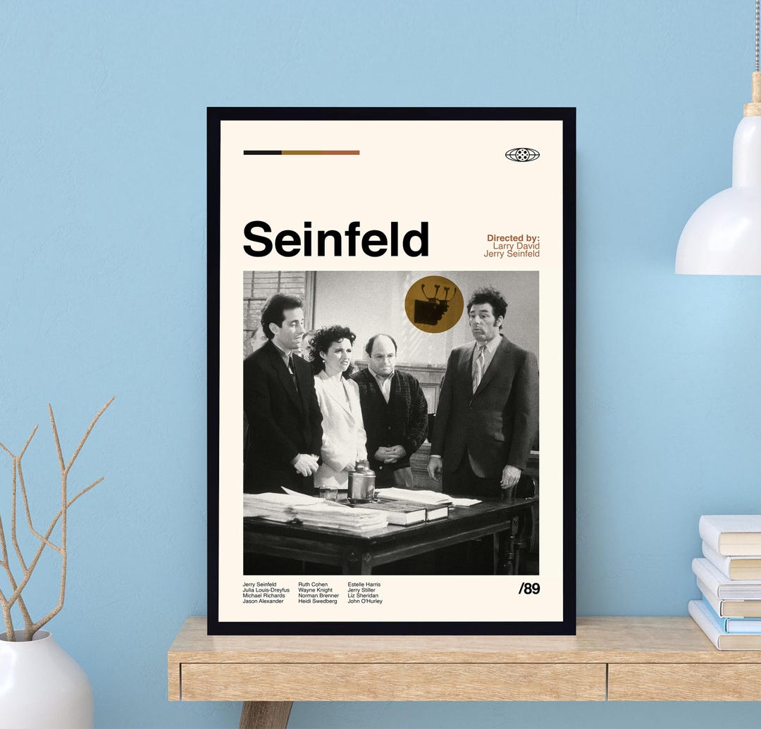 Seinfeld Tv Series Poster, Seinfeld Poster, Seinfeld Print, Midcentury ...