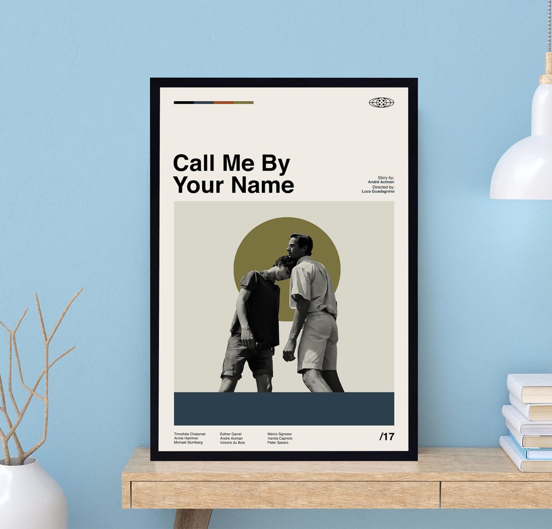 Call Me by Your Name Poster, Movie Poster, Midcentury Art, Minimalist ...