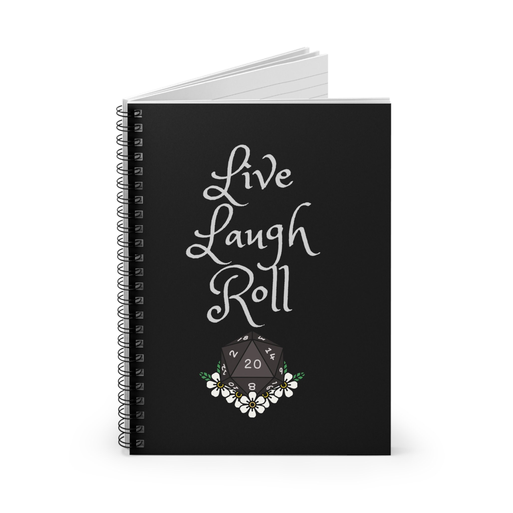 Live Laugh Roll Spiral Notebook - Ruled Line - Etsy