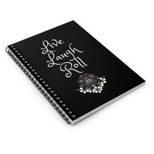 Live Laugh Roll Spiral Notebook - Ruled Line - Etsy