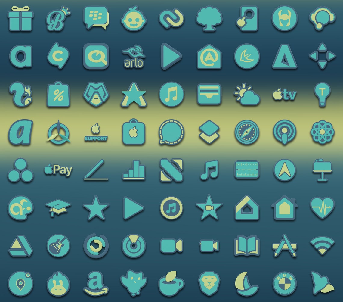 Breeze | iPhone Icon Pack, Ios Theme, App Icons, Icon Pack Set, Ios 16 ...