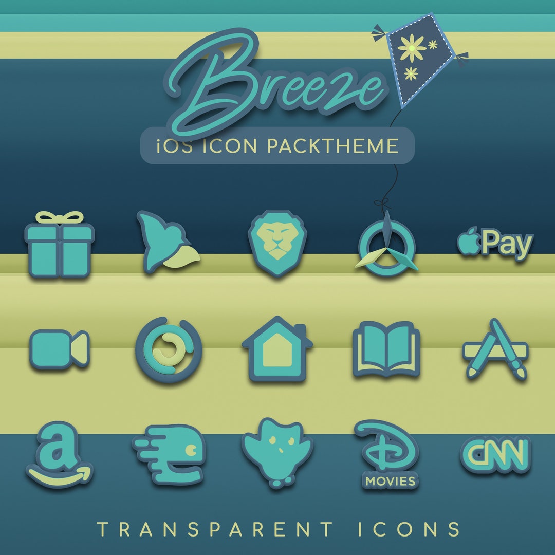 Breeze | iPhone Icon Pack, Ios Theme, App Icons, Icon Pack Set, Ios 16 ...