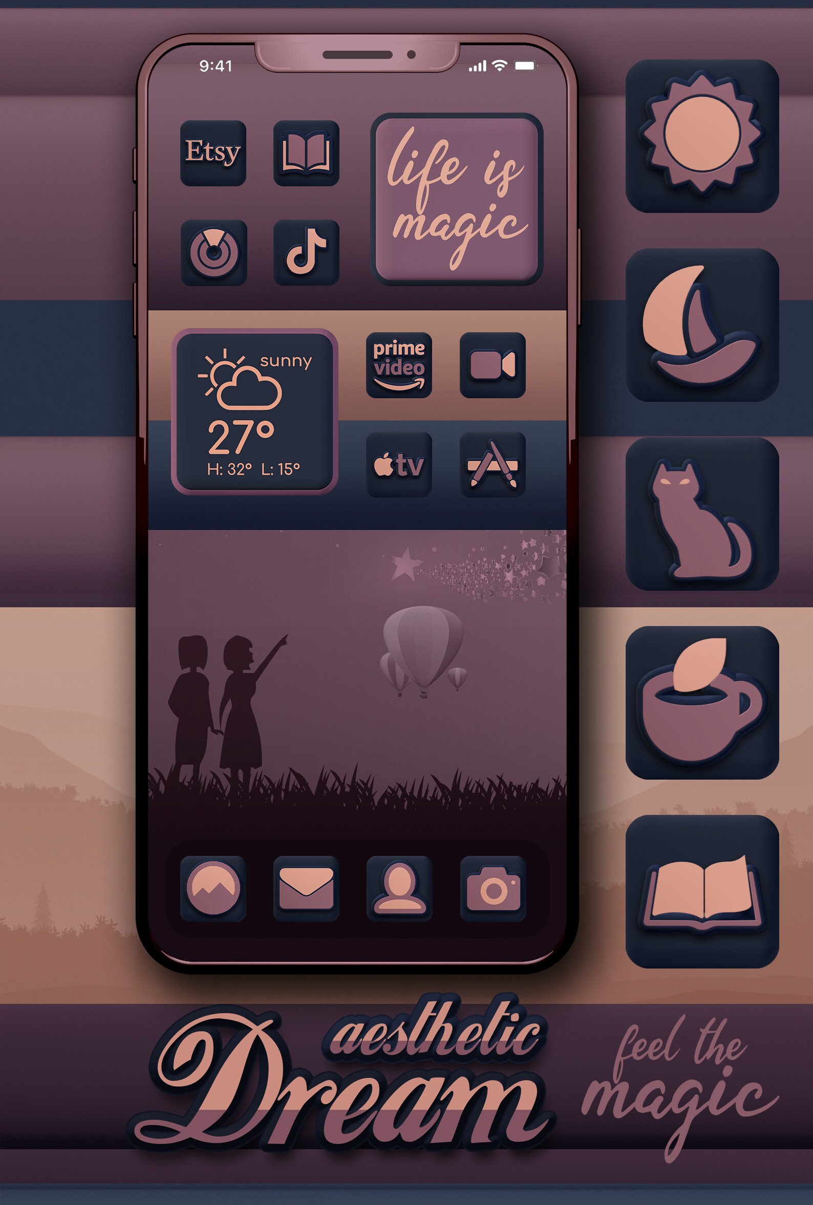 Dream iPhone Icon Pack, Ios Theme, App Icons, Icon Pack Set, Ios 16 ...