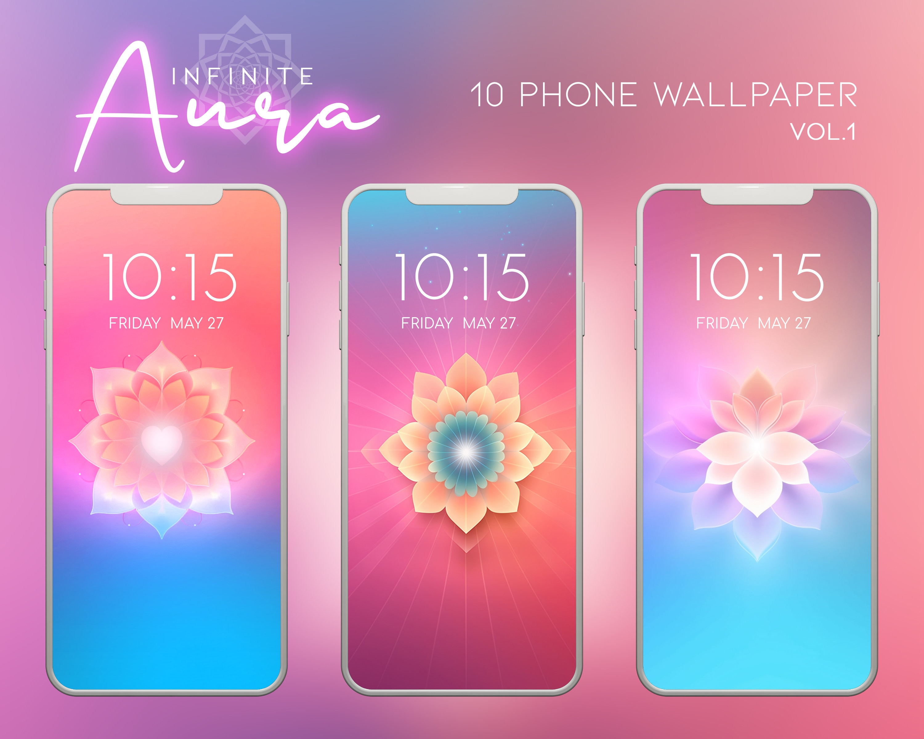 Infinite Aura Phone Wallpaper Vol.1, Smartphone Wallpaper Set, iPhone Aesthetic Background ...