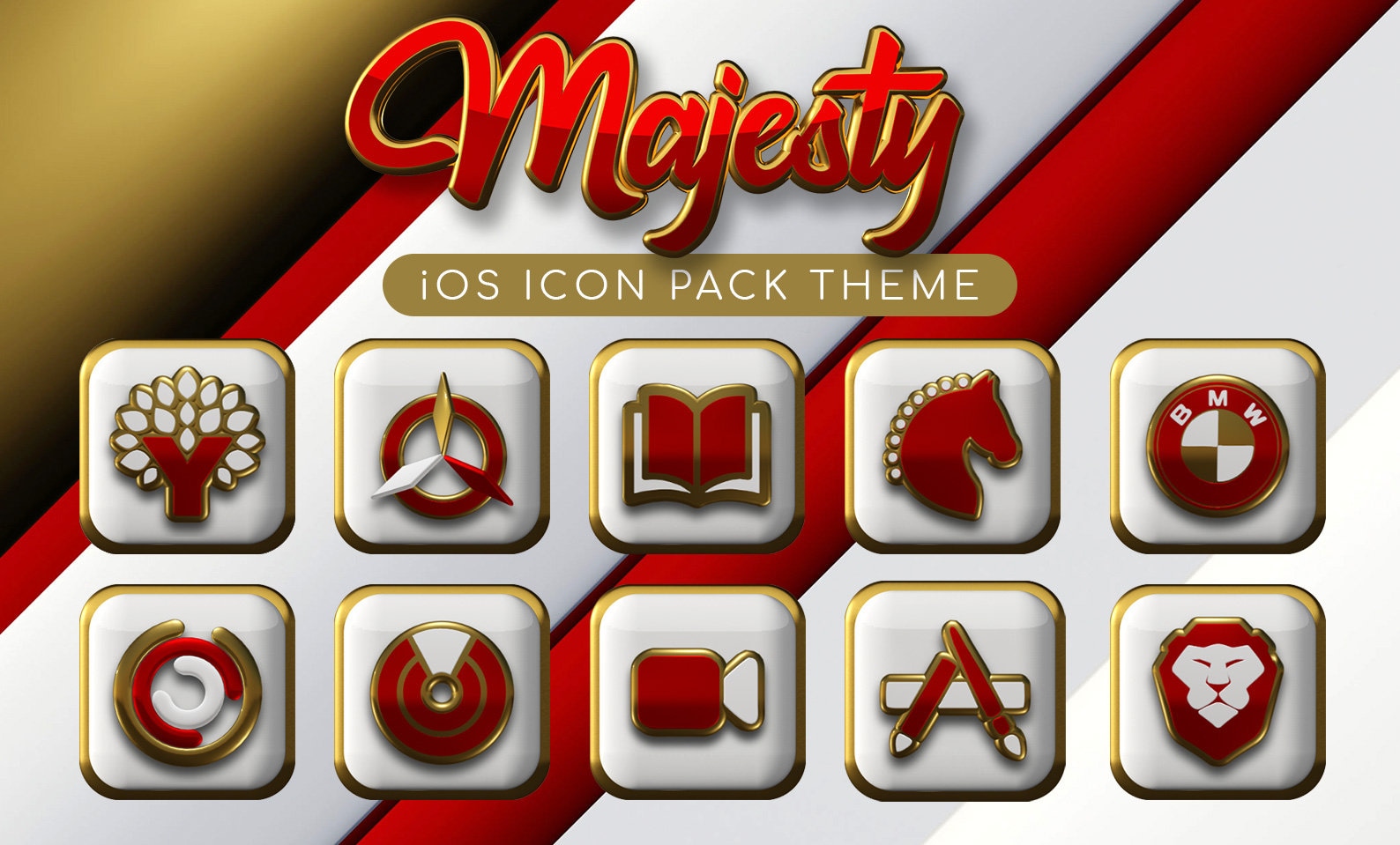 Majesty iPhone Icons , Ios Theme, App Icons, Icon Pack Set, Ios 16 ...