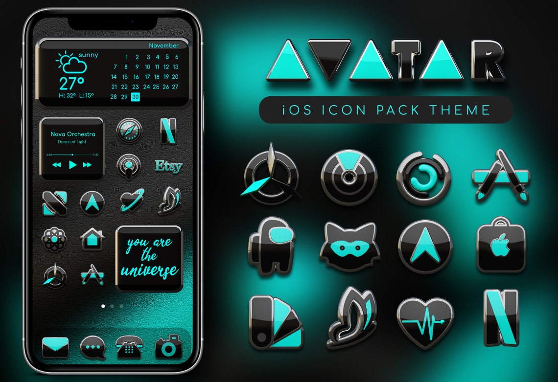 Avatar Ios Theme, App Icons, iPhone Theme, Icon Pack Set, Ios 16 Icons ...