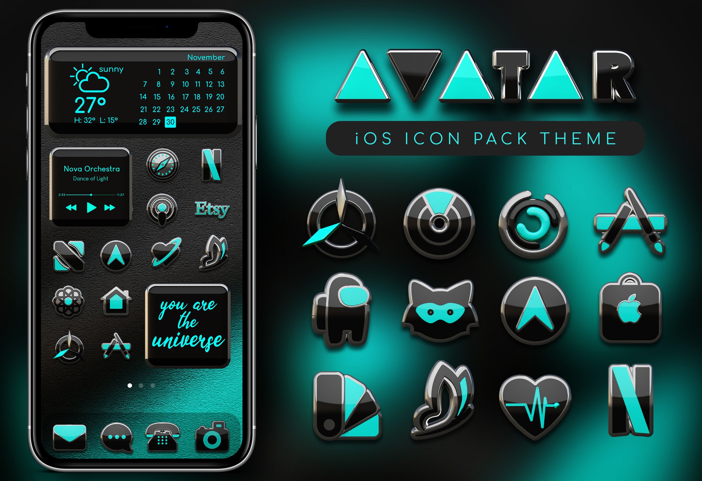 Avatar Ios Theme, App Icons, iPhone Theme, Icon Pack Set, Ios 16 Icons ...