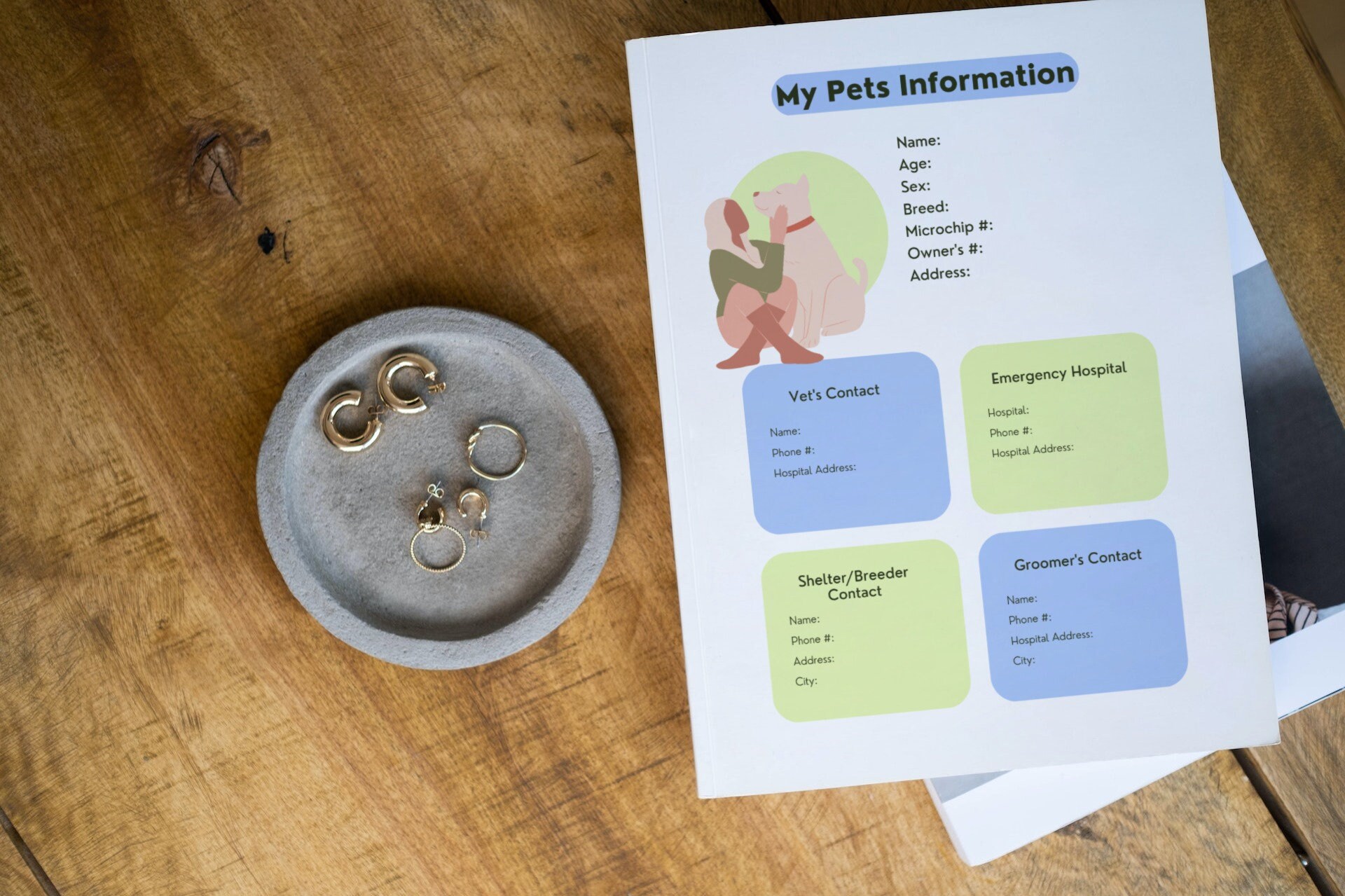 Printable Dog Planner by Four Leg Paws Pet Shop - Etsy