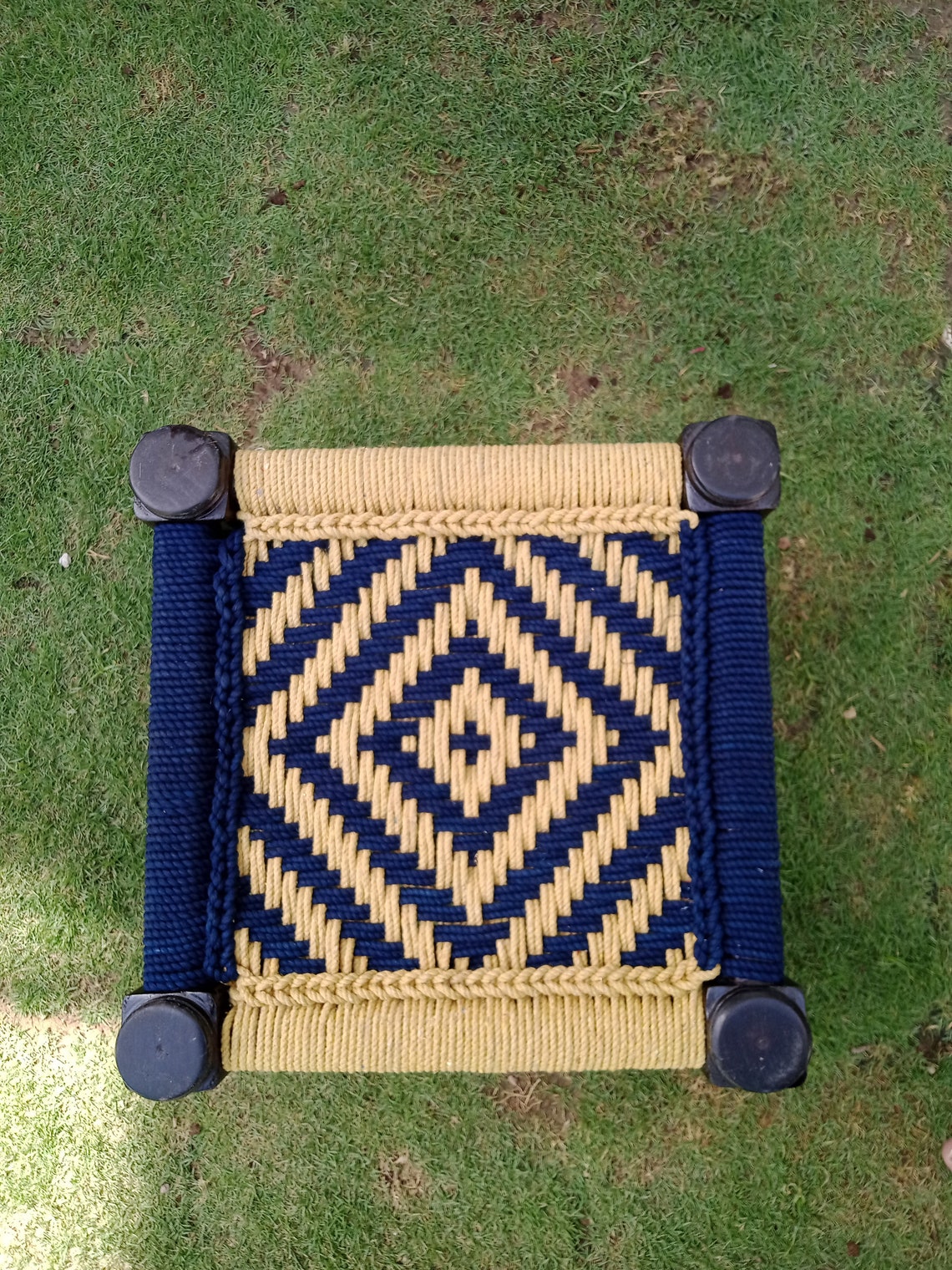 Wooden Rope Charpai Pida Stool - Etsy