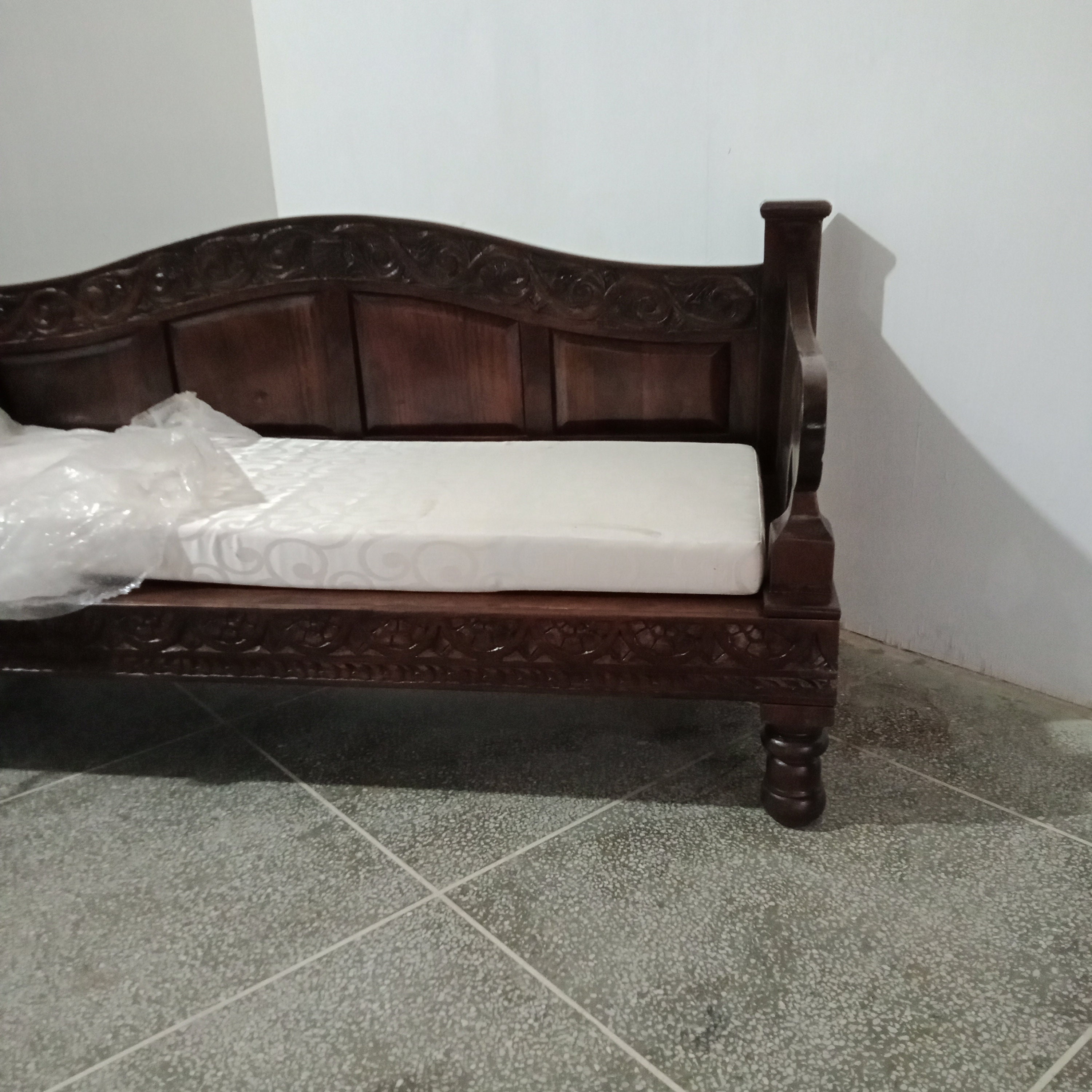 Buy Wooden Carving Sofa Three Seater With Cushion Online in India - Etsy